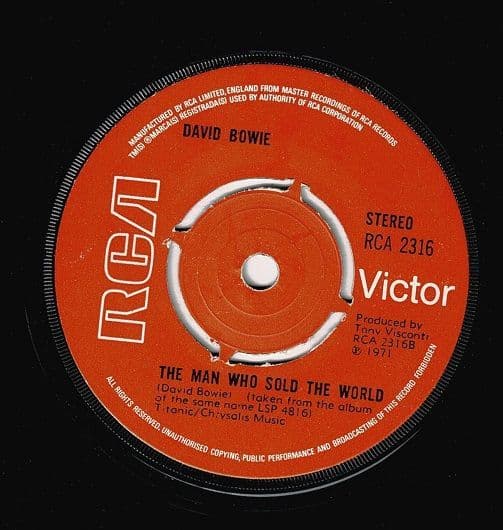 DAVID BOWIE Life On Mars Vinyl Record 7 Inch RCA Victor 1973